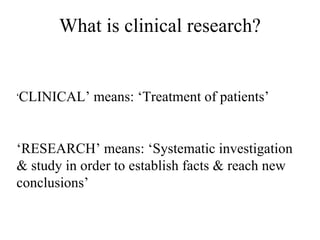 Clinical Research Presentation | PPT