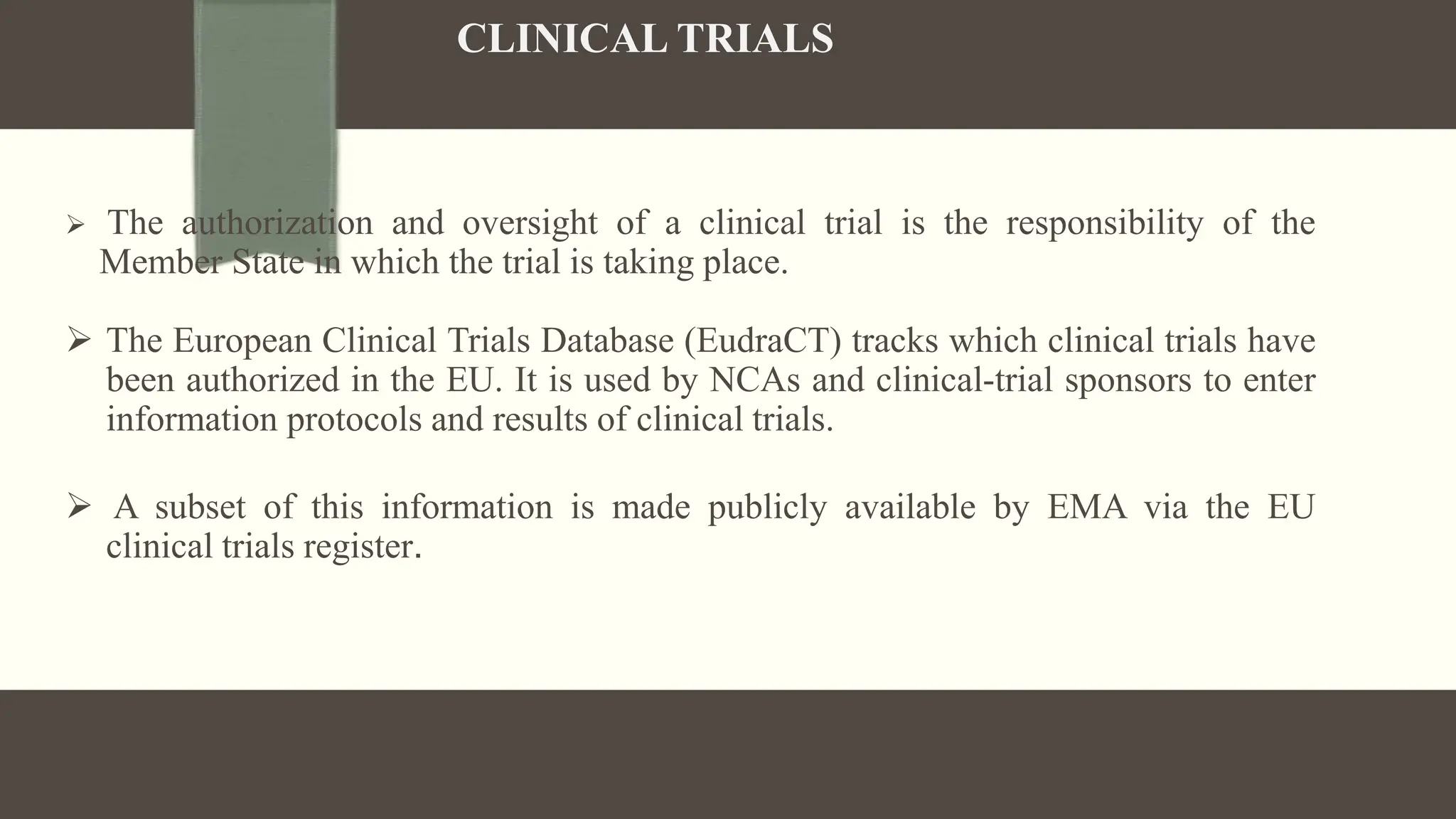 CLINICAL_RESEARCH_REGULATIONS_IN_EUROPIAN_UNION_(_EMA[1] - Read-Only.pptx