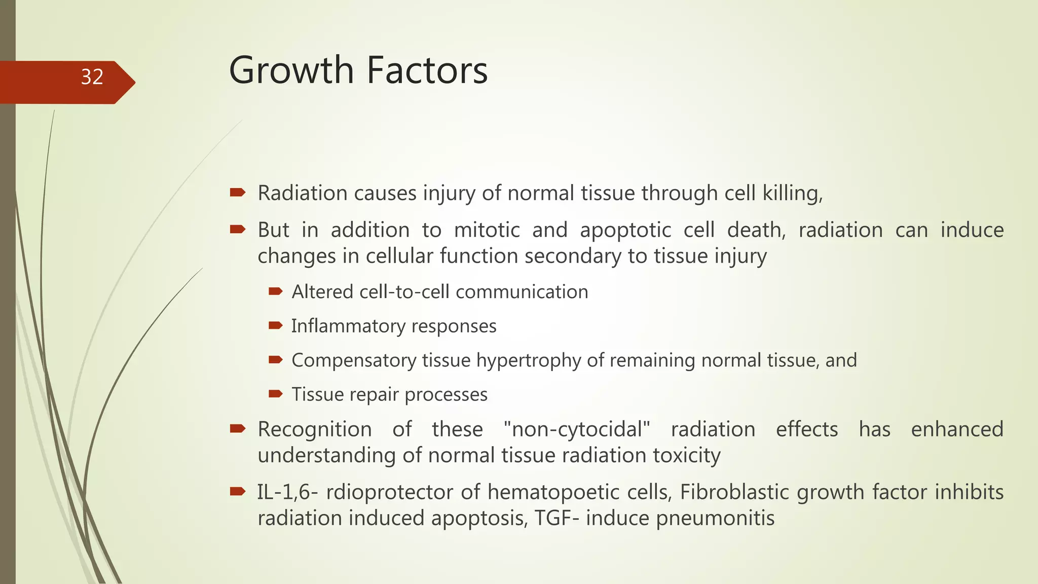Clinical response to normal tissue with radiation | PPTX