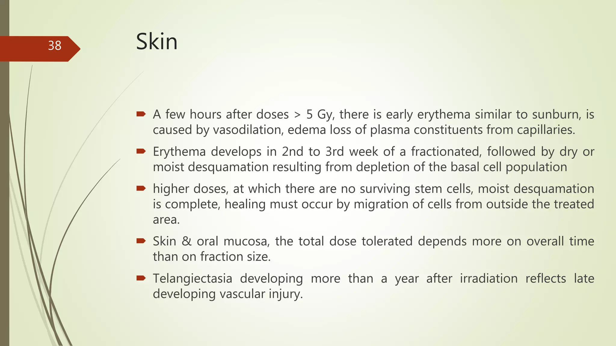 Clinical response to normal tissue with radiation | PPTX