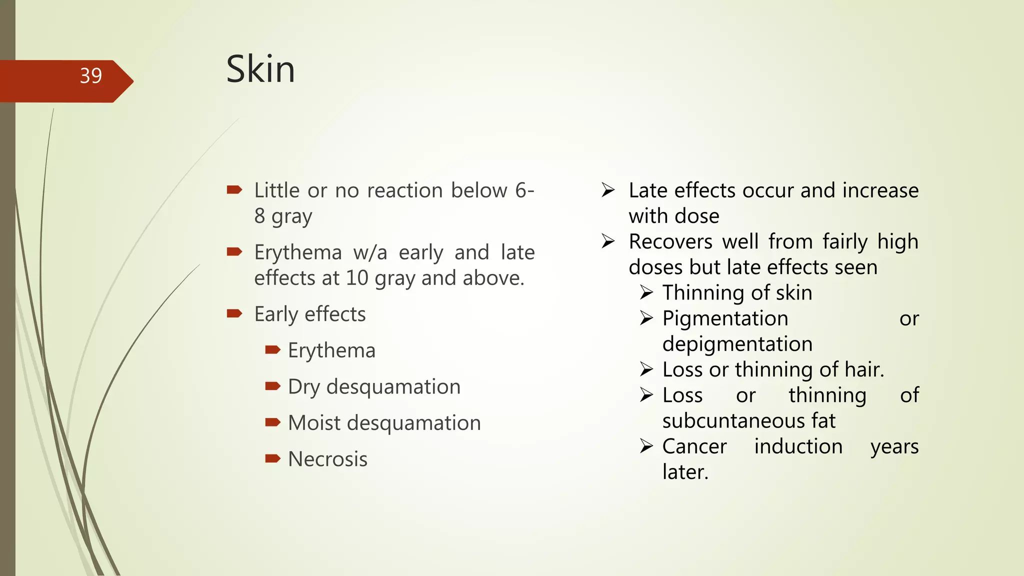 Clinical response to normal tissue with radiation | PPTX