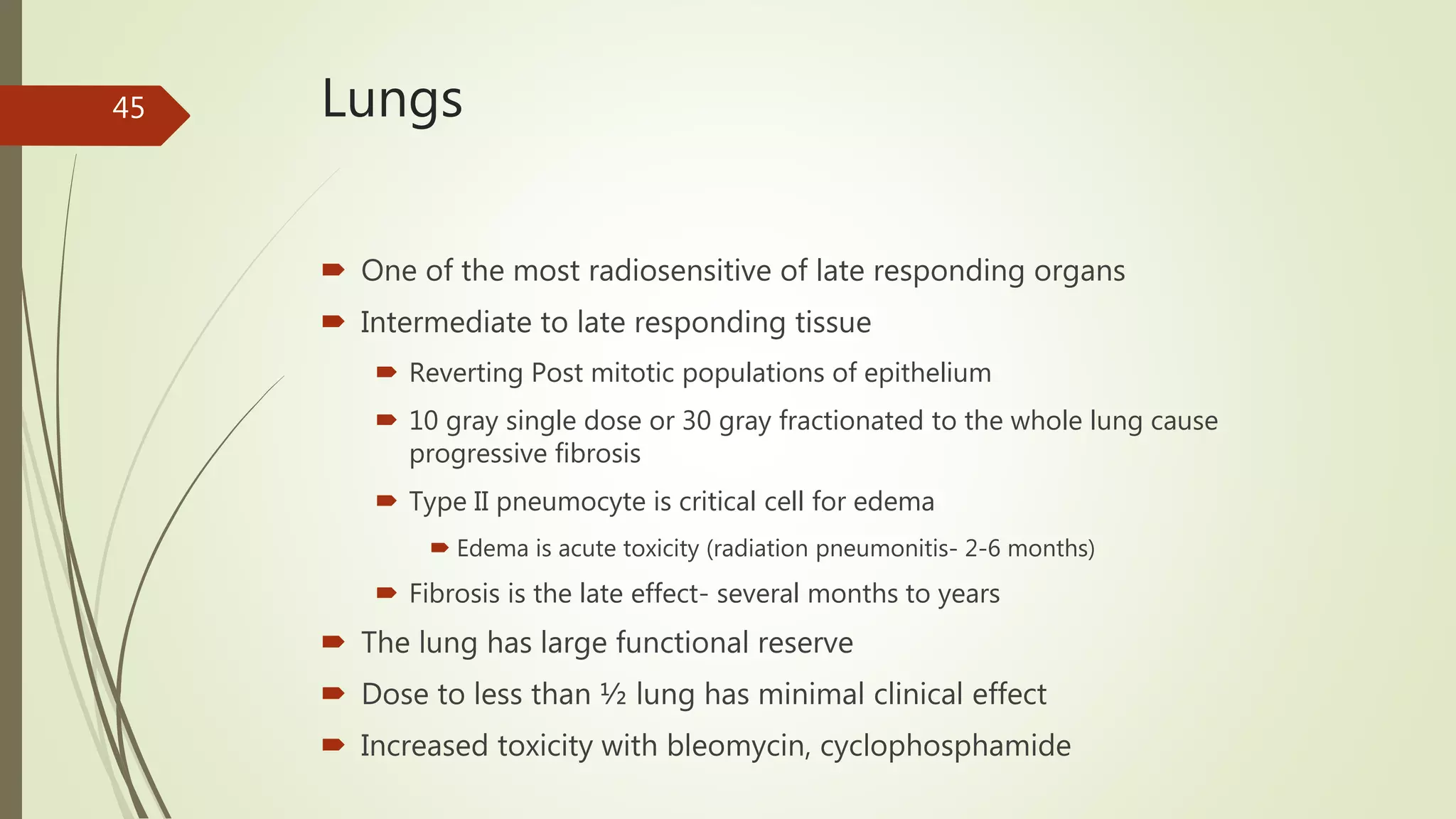 Clinical response to normal tissue with radiation | PPTX