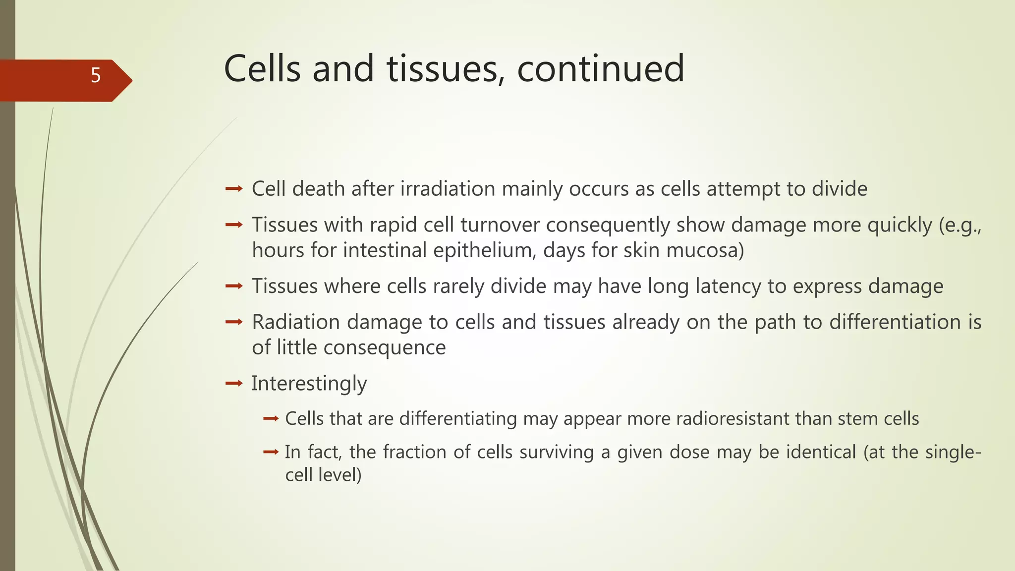 Clinical response to normal tissue with radiation | PPTX