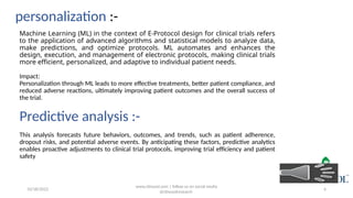 Optimizing Patient-Centric eProtocol Design using Machine Learning | PPT