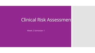 Clinical Risk Assessment in periodontal treatment | PPT