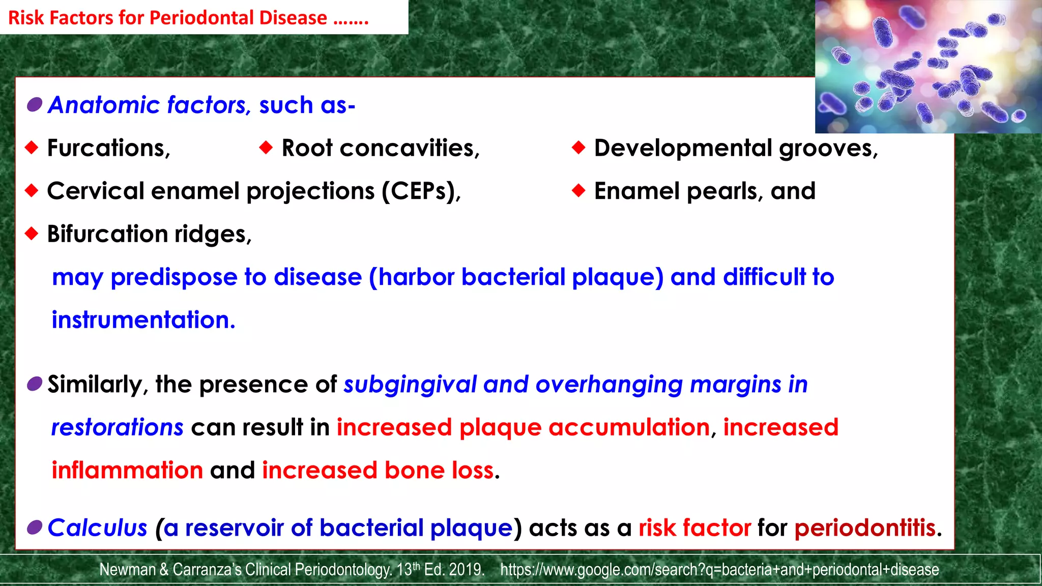 Clinical risk assessment & diagnosis of periodontal disease | PDF