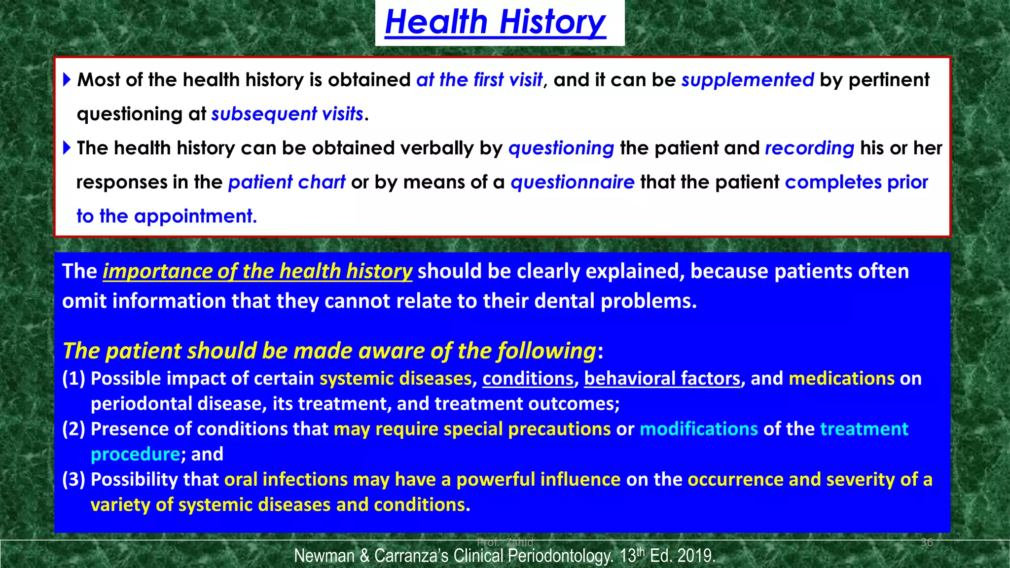 Clinical risk assessment & diagnosis of periodontal disease | PDF
