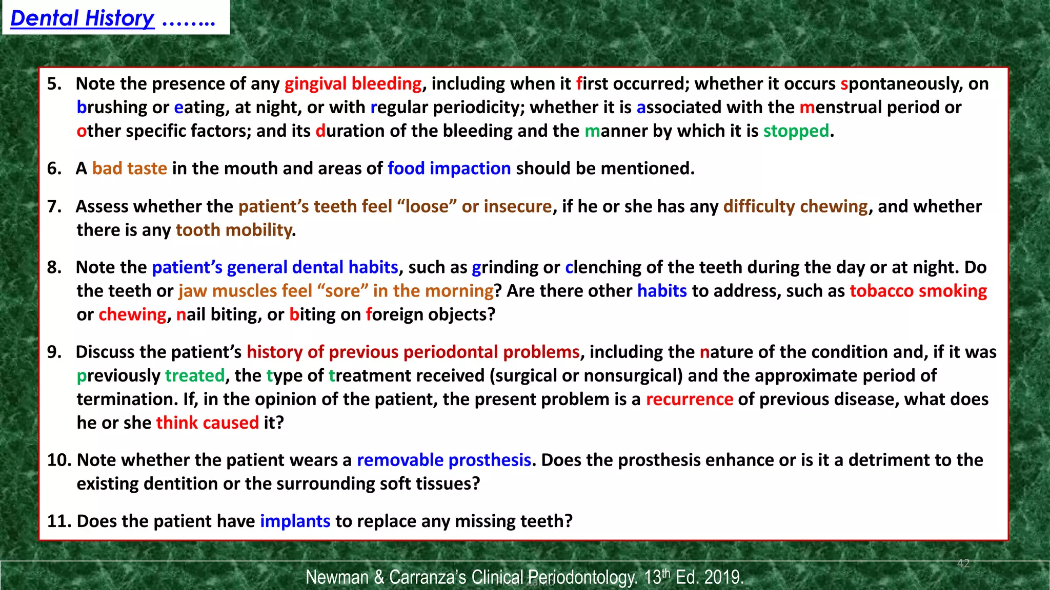 Clinical risk assessment & diagnosis of periodontal disease | PDF