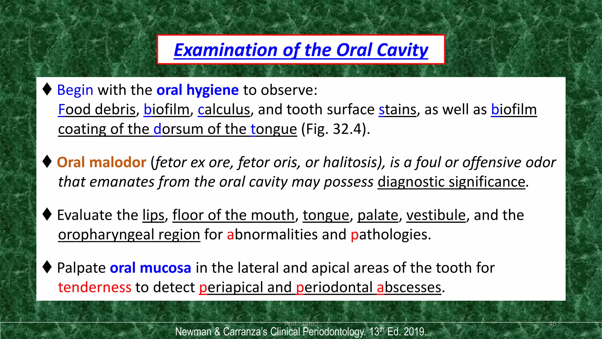 Clinical risk assessment & diagnosis of periodontal disease | PDF