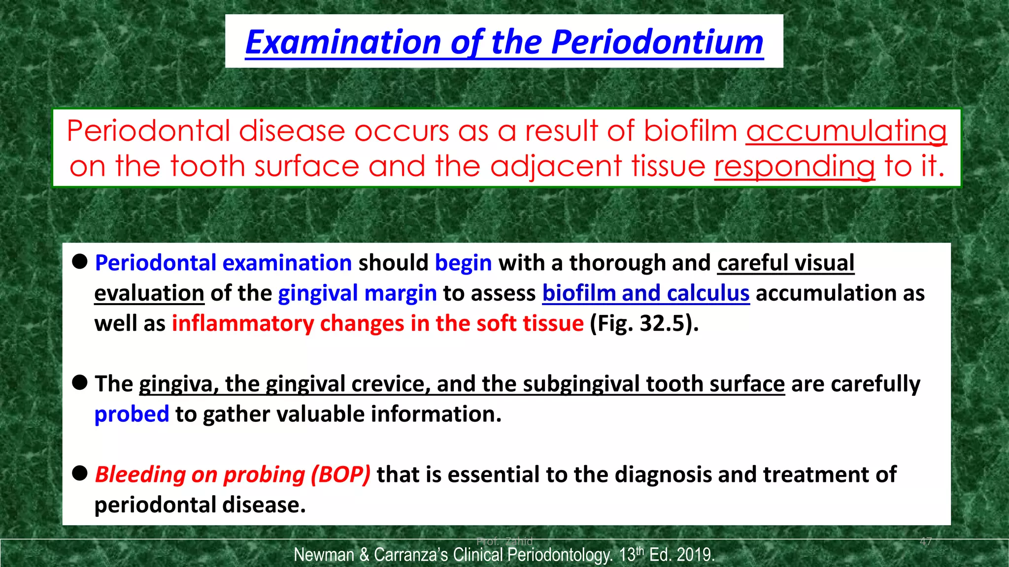 Clinical risk assessment & diagnosis of periodontal disease | PDF