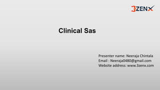 SAS Clinical training program in Hyderabad | PPT