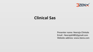 SAS Clinical training program in Hyderabad | PPT