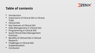 SAS Clinical training program in Hyderabad | PPT