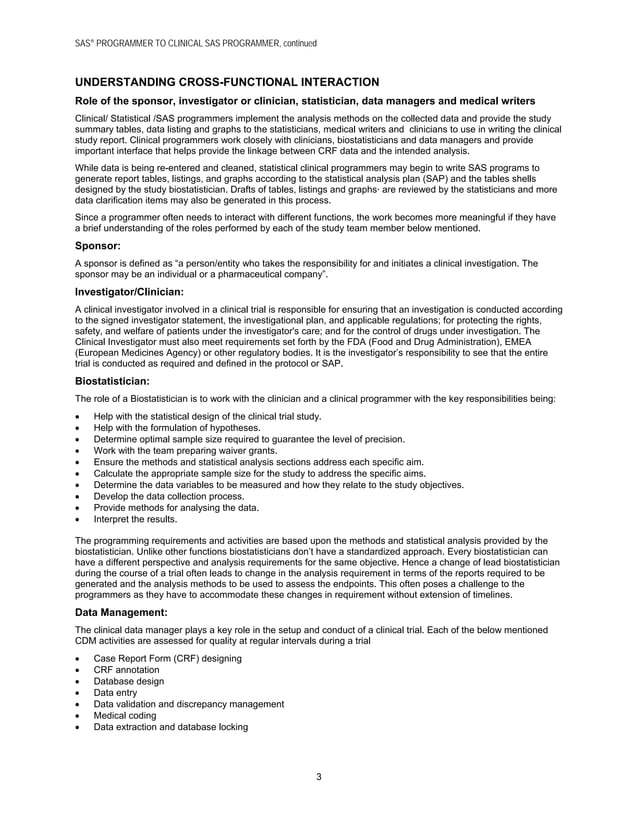 Clinical sas programmer | PDF