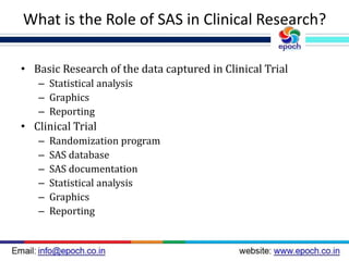 Clinical SAS Programming | SAS Training | Big Data | Hadoop | Business Analytics | Clinical SAS ...