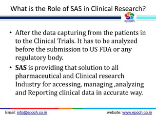 Clinical SAS Programming | SAS Training | Big Data | Hadoop | Business Analytics | Clinical SAS ...