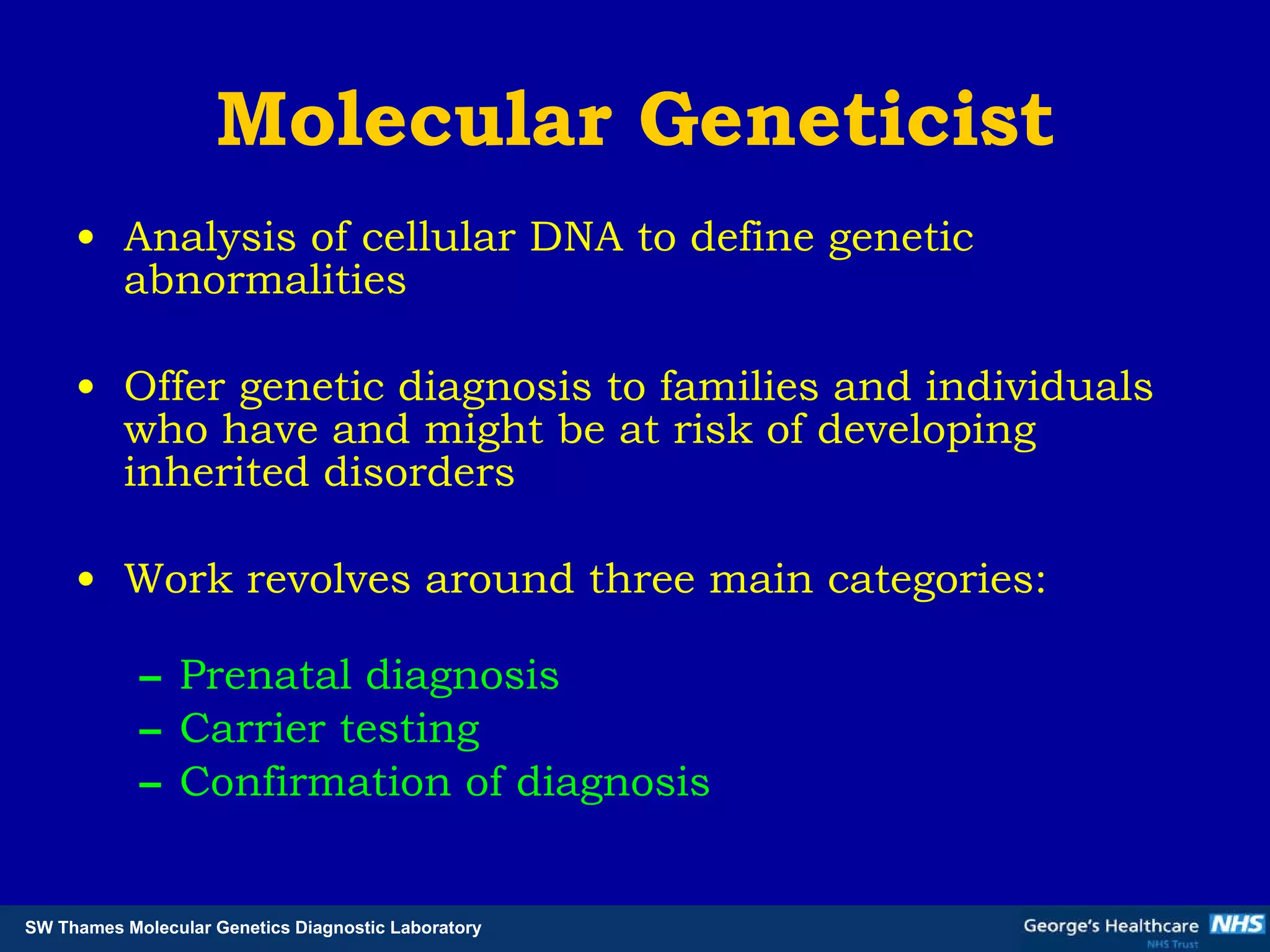 Diagnostic Screening for Genetic Disease | PPT