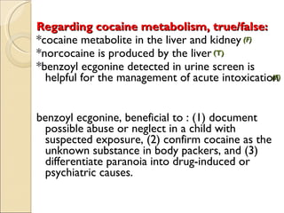 Coccain and Sympathomimatic | PPT