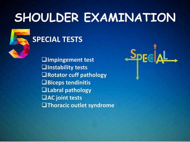 Clinical shoulder examination-osce | PPTX | Death, Injury, or Military ...
