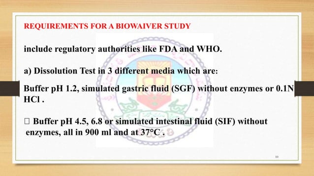 Clinical significance of bioequivalence and biowaivers | PPTX ...