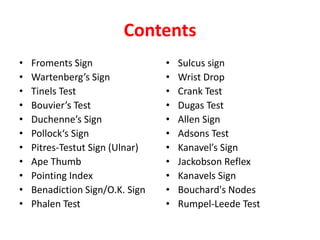 Clinical signs of upper limb | PPTX