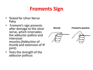 Clinical signs of upper limb | PPTX