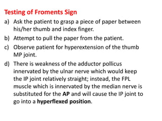 Clinical signs of upper limb | PPTX