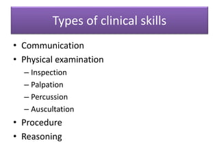 Clinical skills facilitation | PPTX