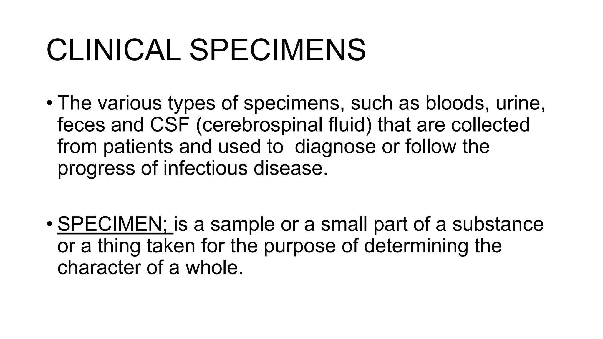 CLINICAL SPECIMENS.pptx