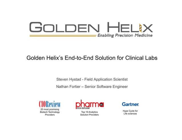 Golden Helix's End-to-End Solution for Clinical Labs | PPT