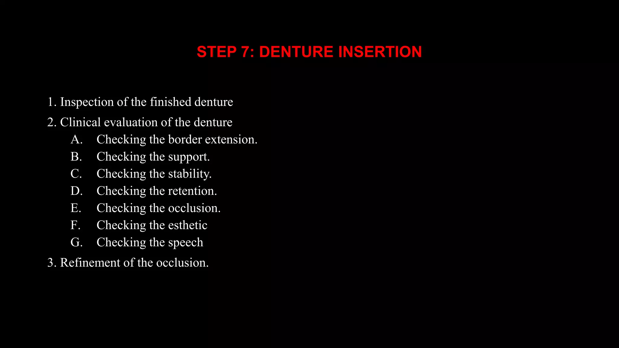 Clinical steps in fabricating a complete denture | PPTX