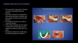 Clinical steps in fabricating a complete denture | PPTX