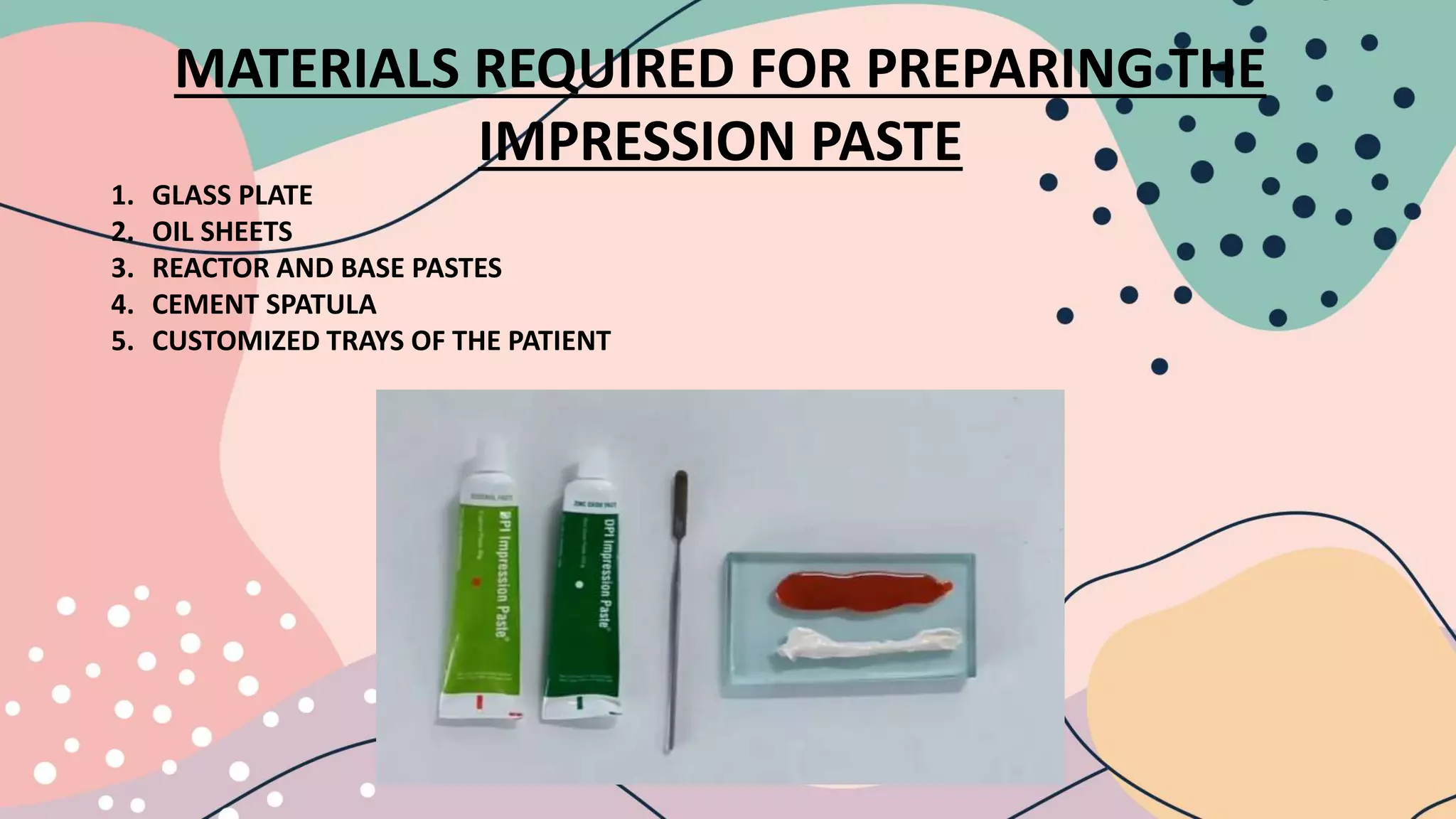 Clinical steps in impression making using ZOE {maxillary cast} | PPT