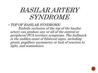 Clinical stroke syndromes | PPTX