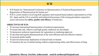 clinical trial aplications & regulatory bodies along with ICH ...