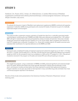 Medifast Clinical studies document | PDF