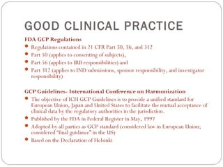 Clinical study and gcp | PPT