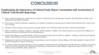 CSR Automation: Accelerating Clinical Trial Results Reporting | PDF