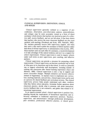 Clinical supervision | PDF