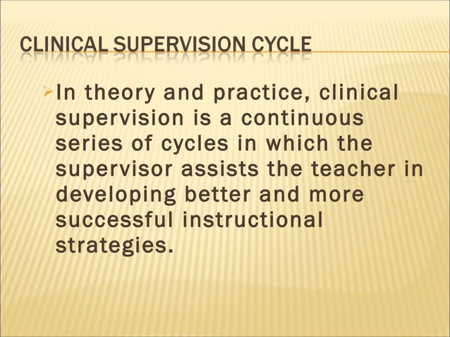 Clinical supervision mhy_dr | PPT