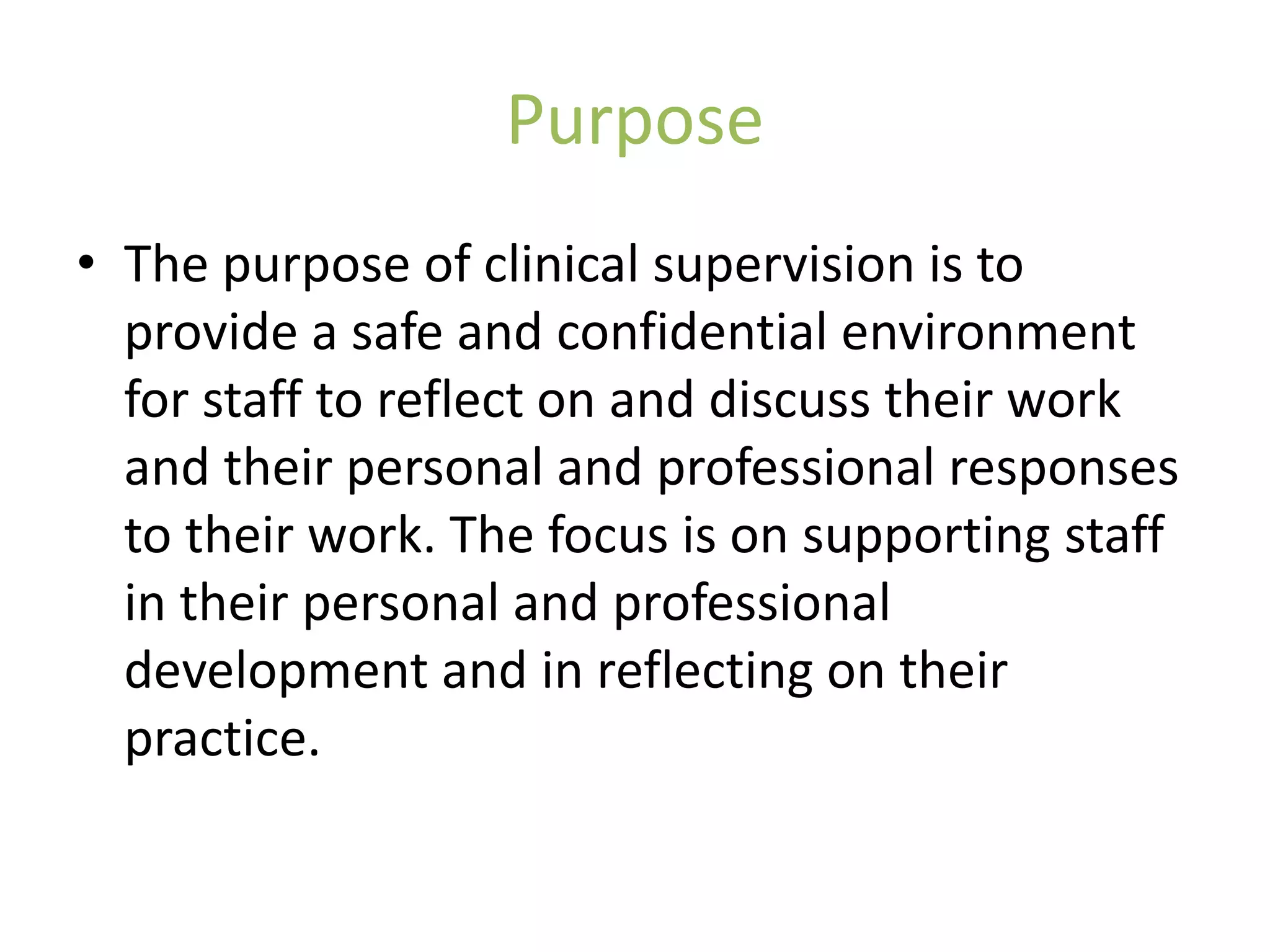 Clinical supervision unit 1 | PPTX