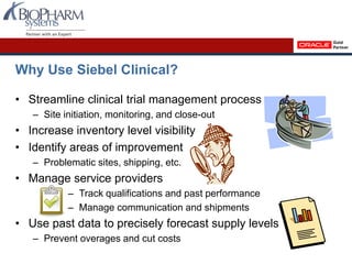 Clinical Trial Supply Management with Siebel CTMS | PDF