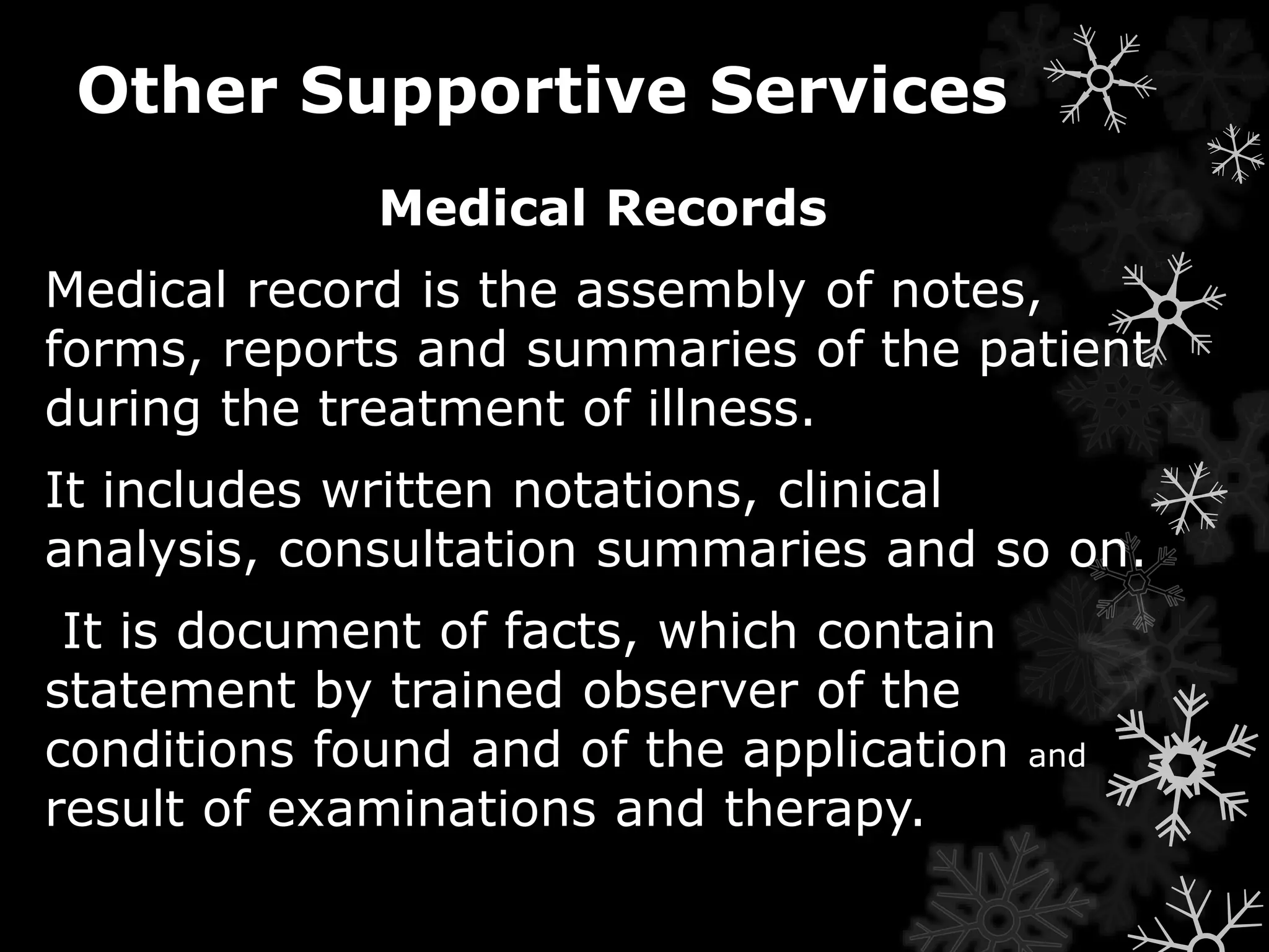 Clinical supportive service department | PPTX