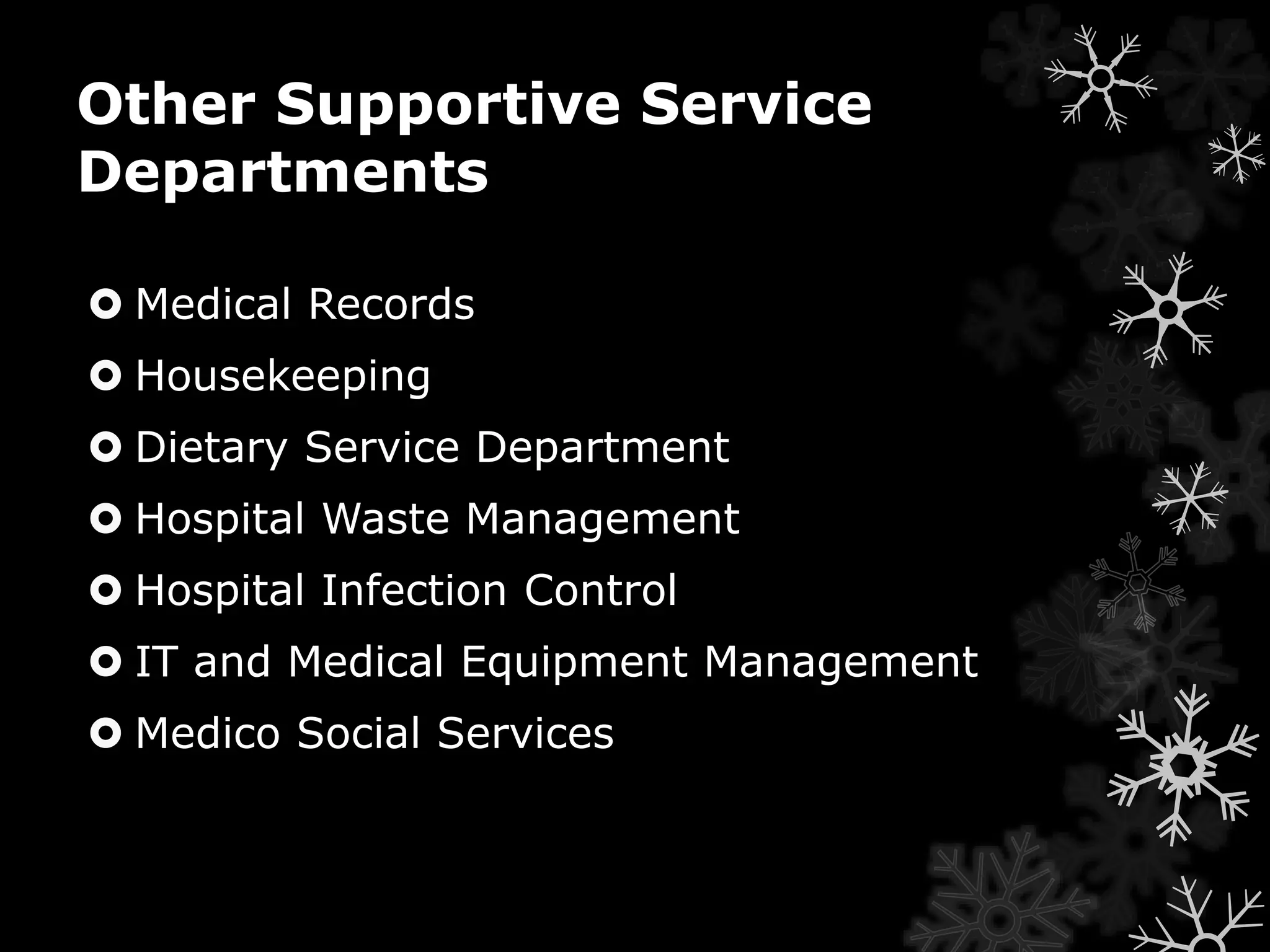 Clinical supportive service department | PPTX