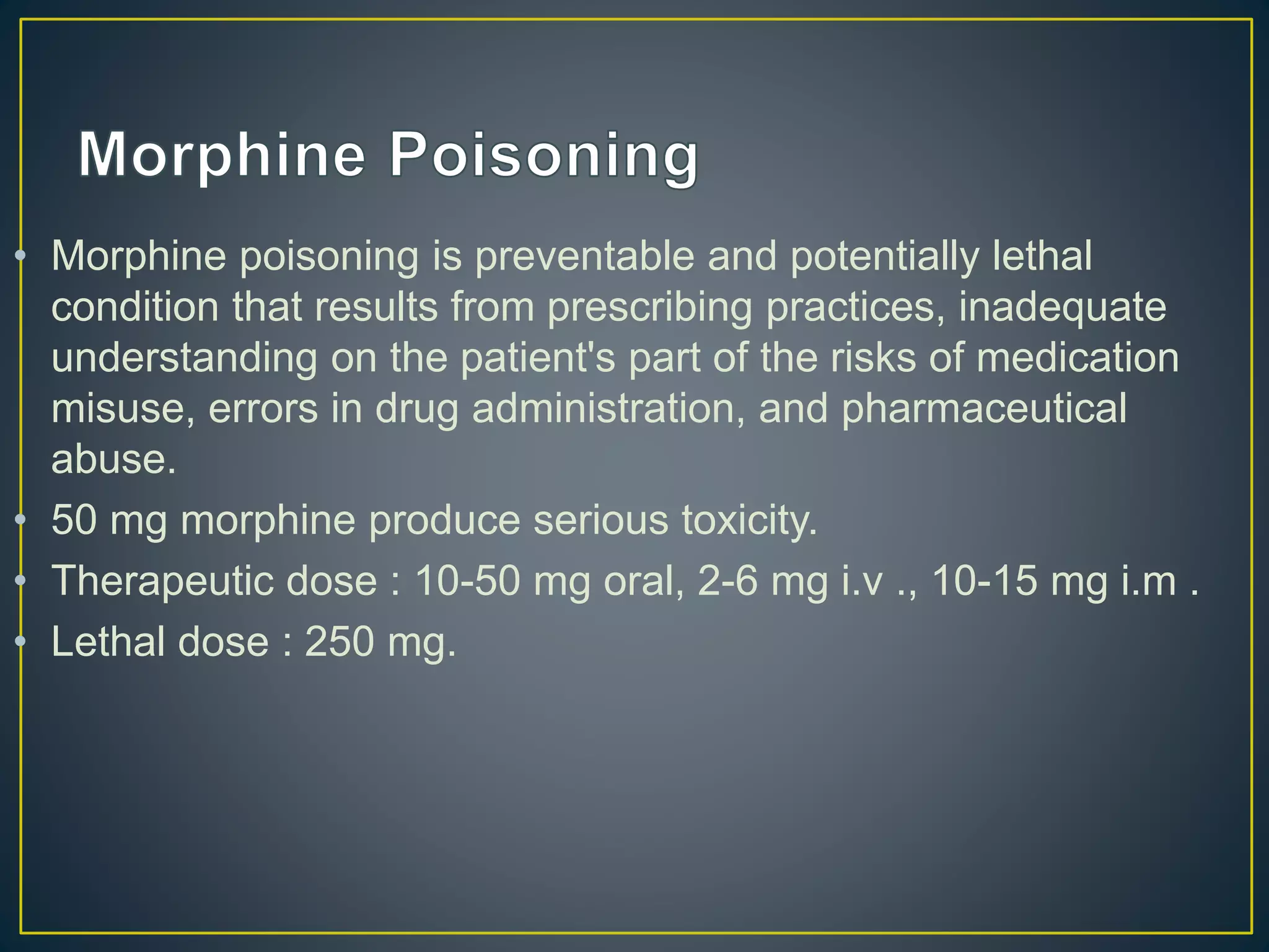 Clinical symptoms and management of poisonings | PPTX