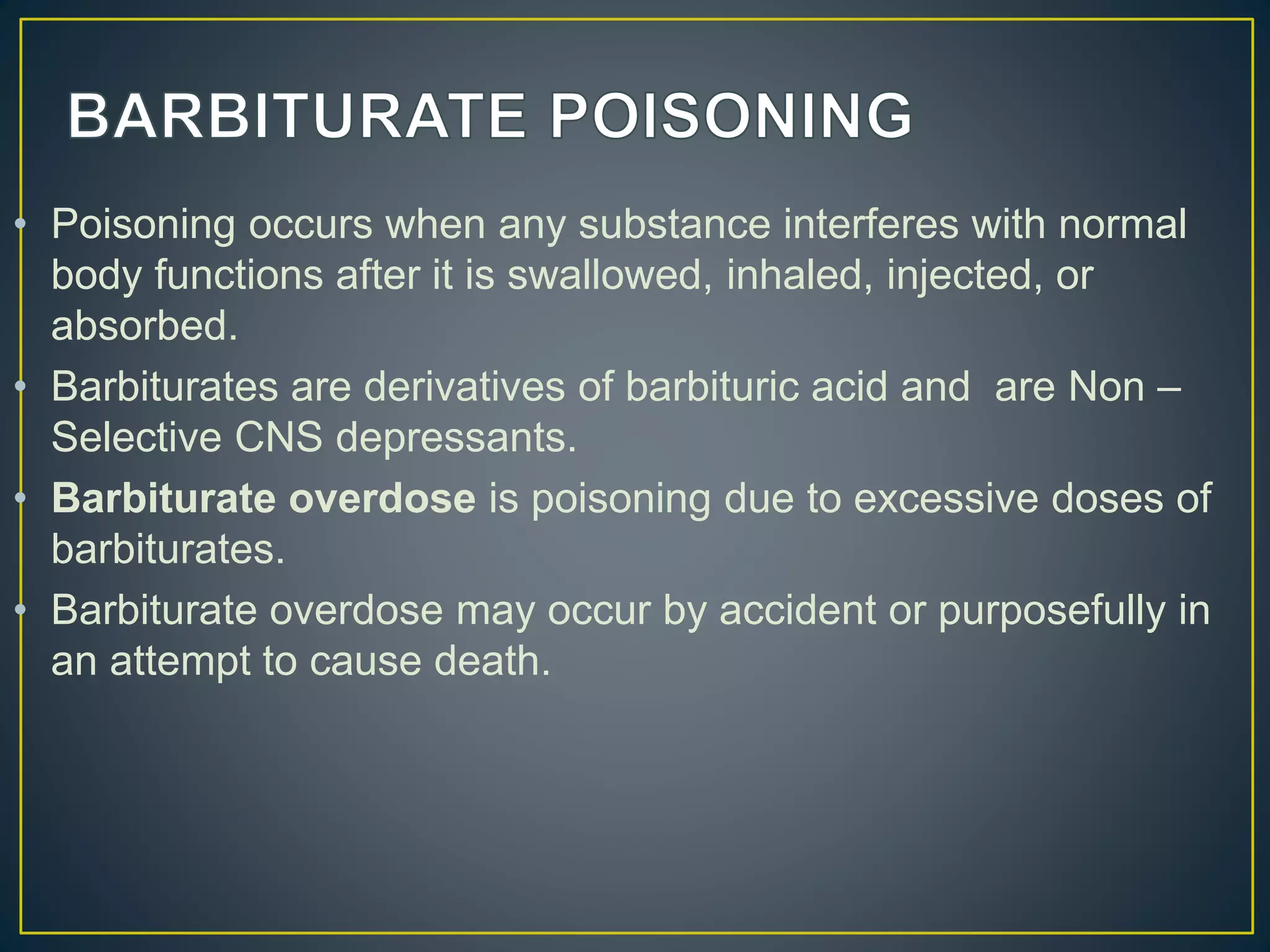Clinical symptoms and management of poisonings | PPTX