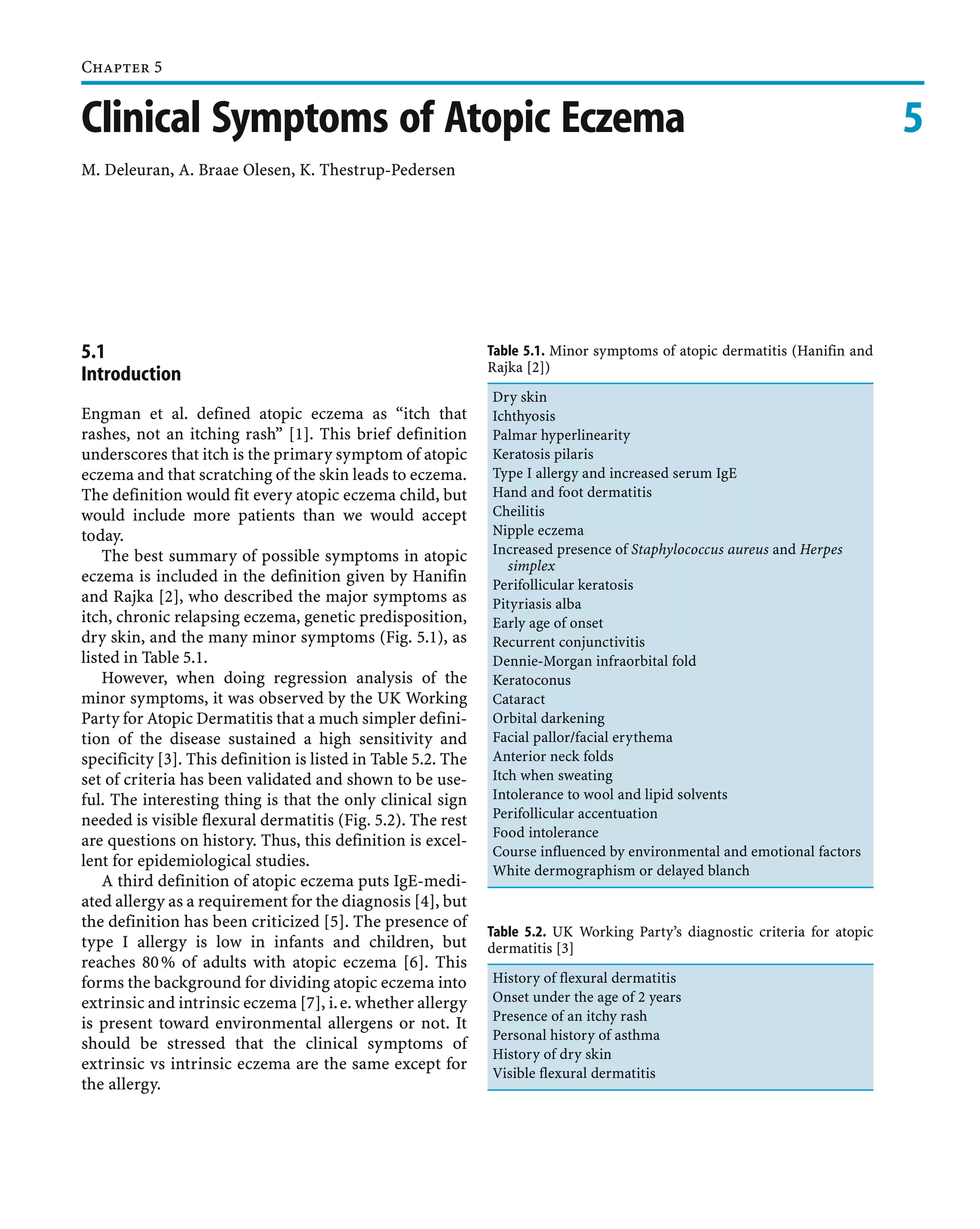 Clinical symptoms of eczema | PDF