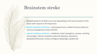 Clinical syndromes of vascular disease of the nervous | PPTX