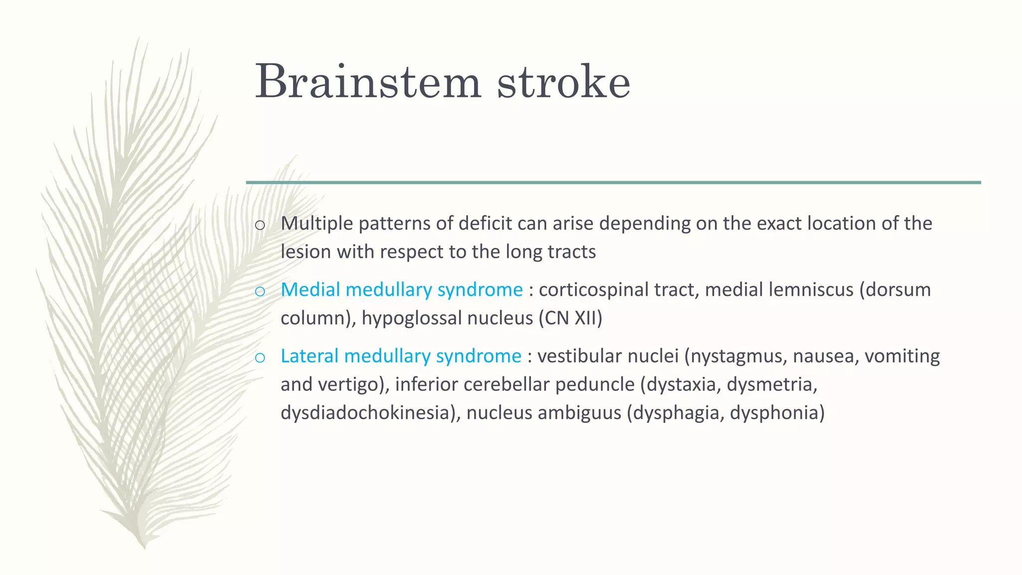 Clinical syndromes of vascular disease of the nervous | PPTX