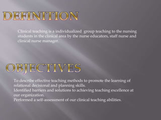 Clinicalteaching | PPT